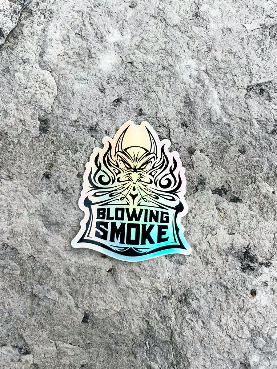 Blowing Smoke Holographic Sticker – Blowing Smoke Hot Sauce